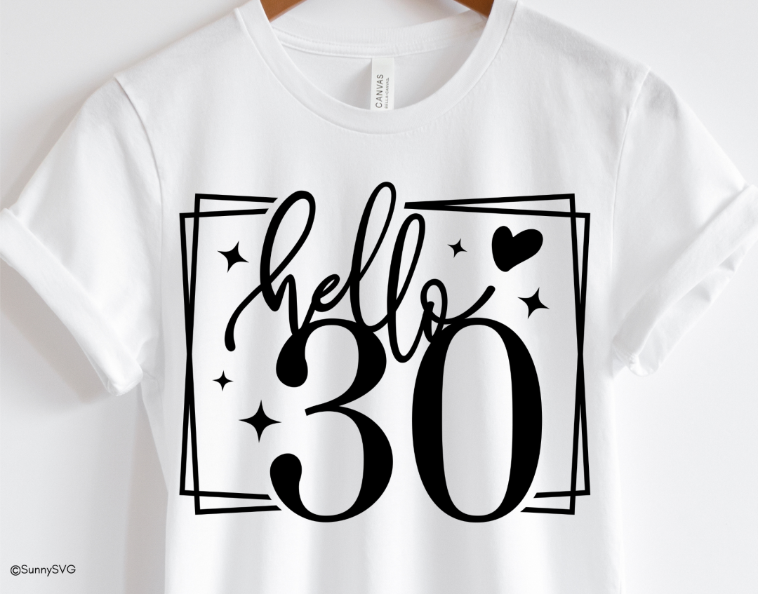 30th Birthday - Free SVG Cut File - Sunny SVG