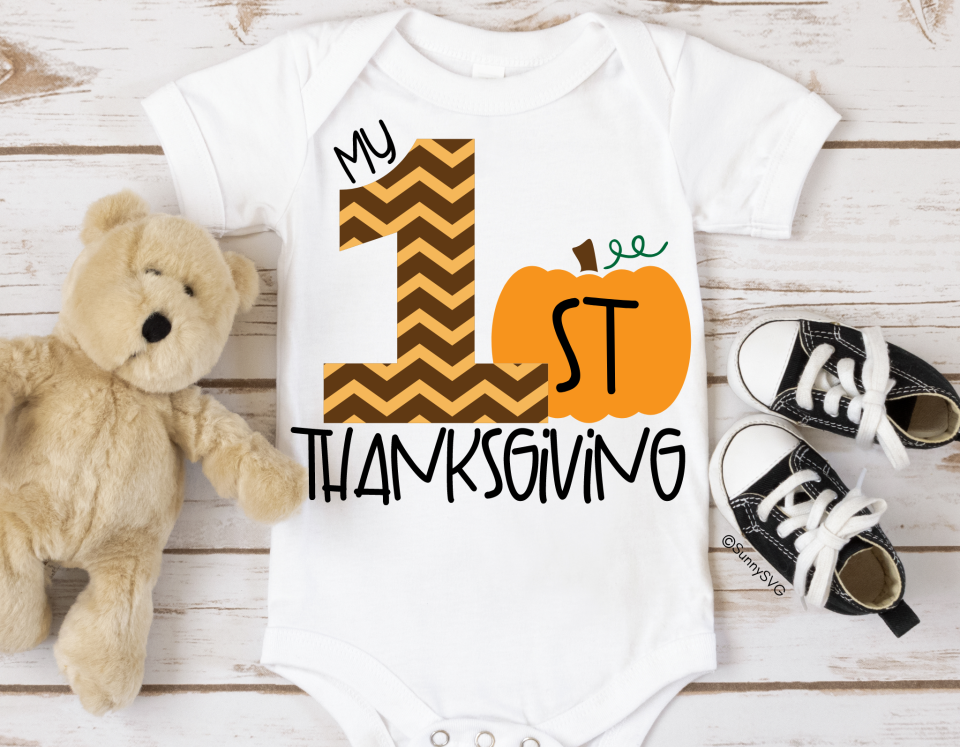 My First Thanksgiving - Free SVG Cut File - Sunny SVG