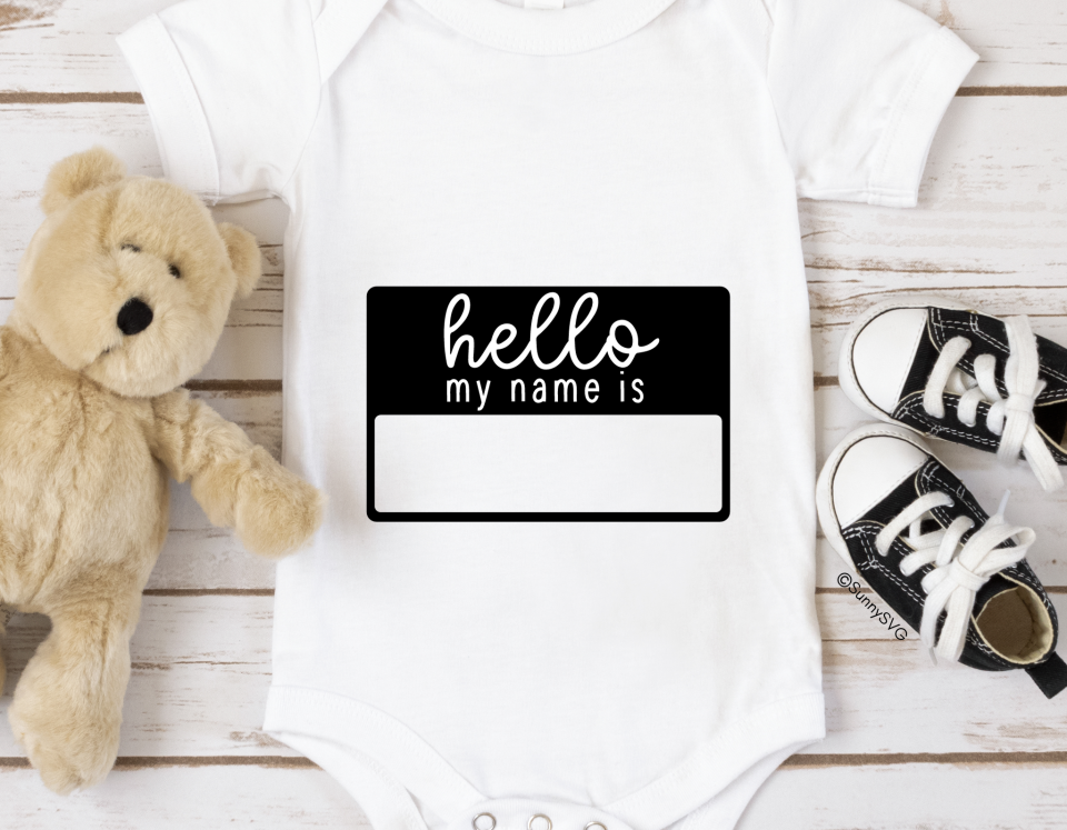 Free Hello My Name Is SVG - Sunny SVG