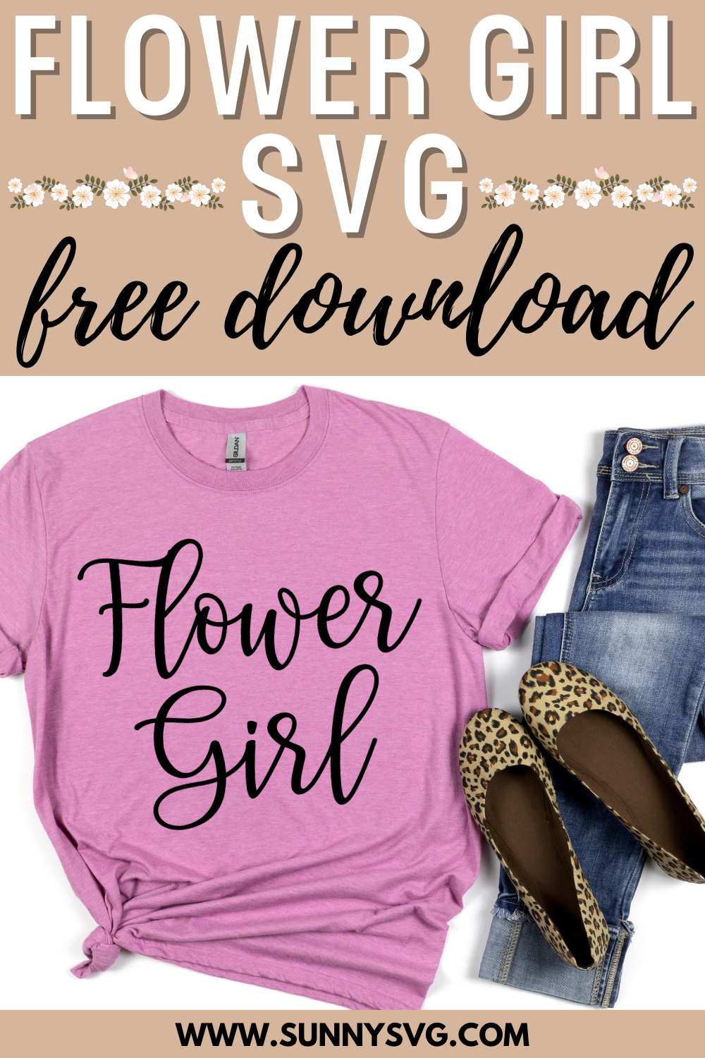 Flower Girl SVG - Free Cut File - Sunny SVG