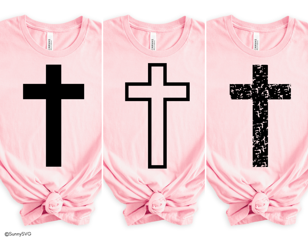 Free Cross SVG (Outline and Distressed Included) - Sunny SVG