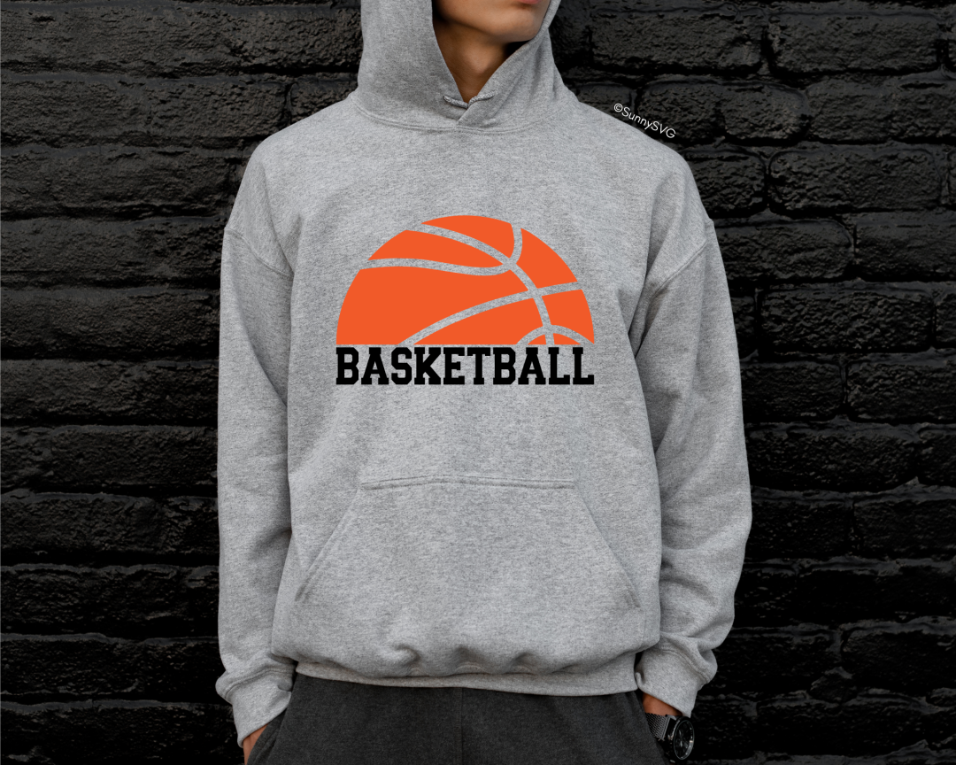 Free Half Basketball SVG - Sunny SVG
