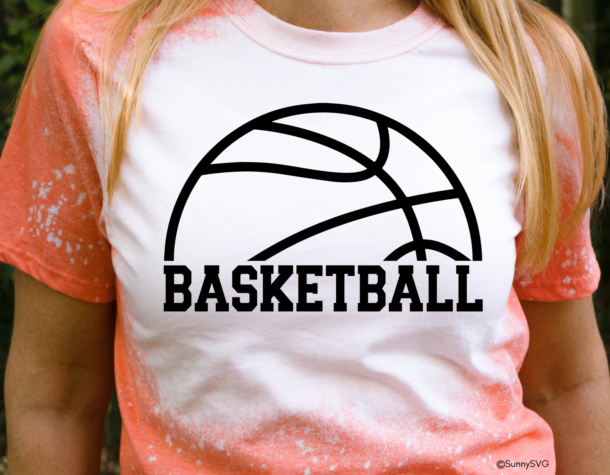 Free Half Basketball SVG - Sunny SVG