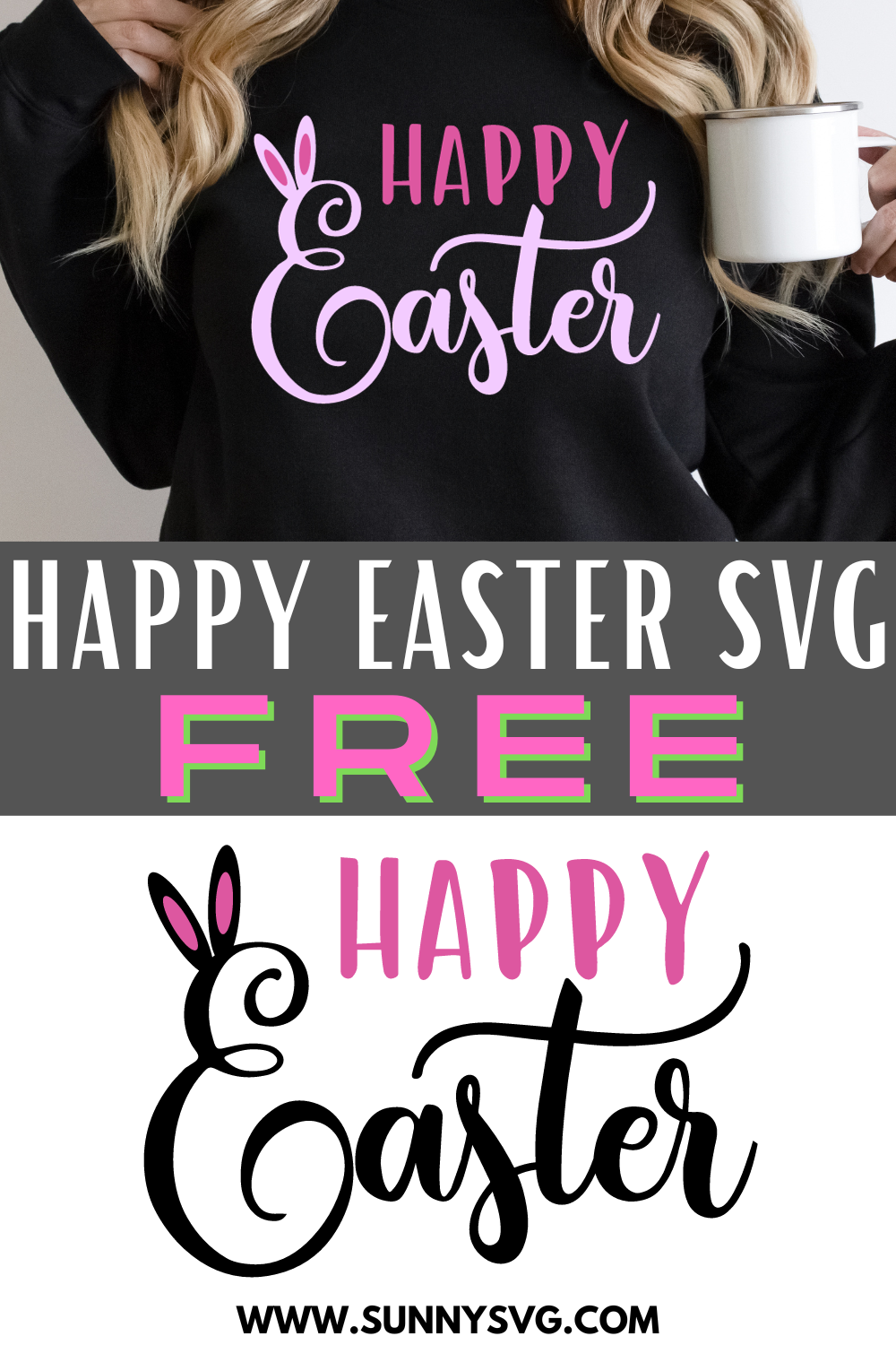 Free Happy Easter SVG - Sunny SVG