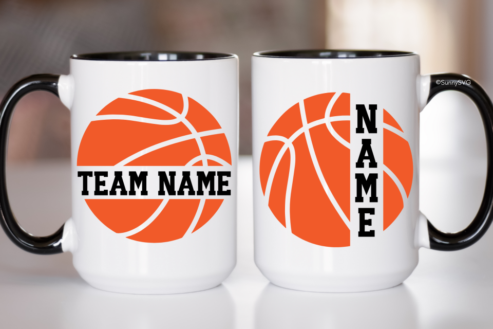 Free Split Basketball SVG - Sunny SVG