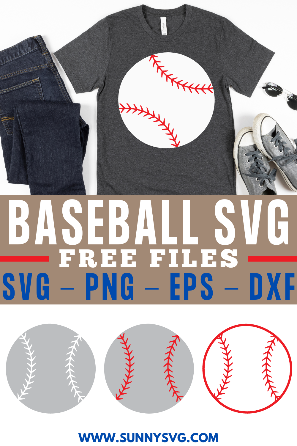Baseball SVG - Free Cut File - Sunny SVG