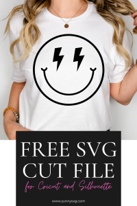 Lightning Bolt Smiley Face SVG - Free Cut File - Sunny SVG