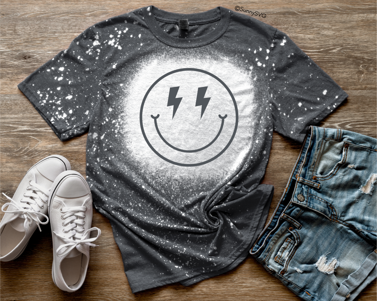 Lightning Bolt Smiley Face SVG - Free Cut File - Sunny SVG