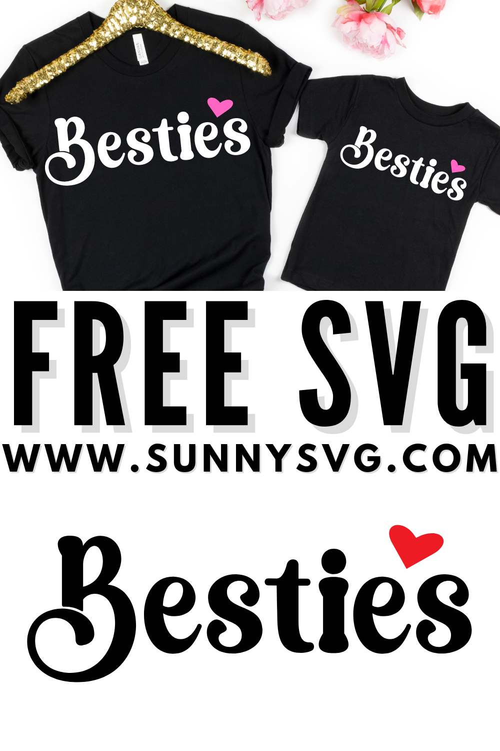 Free Besties SVG - Sunny SVG