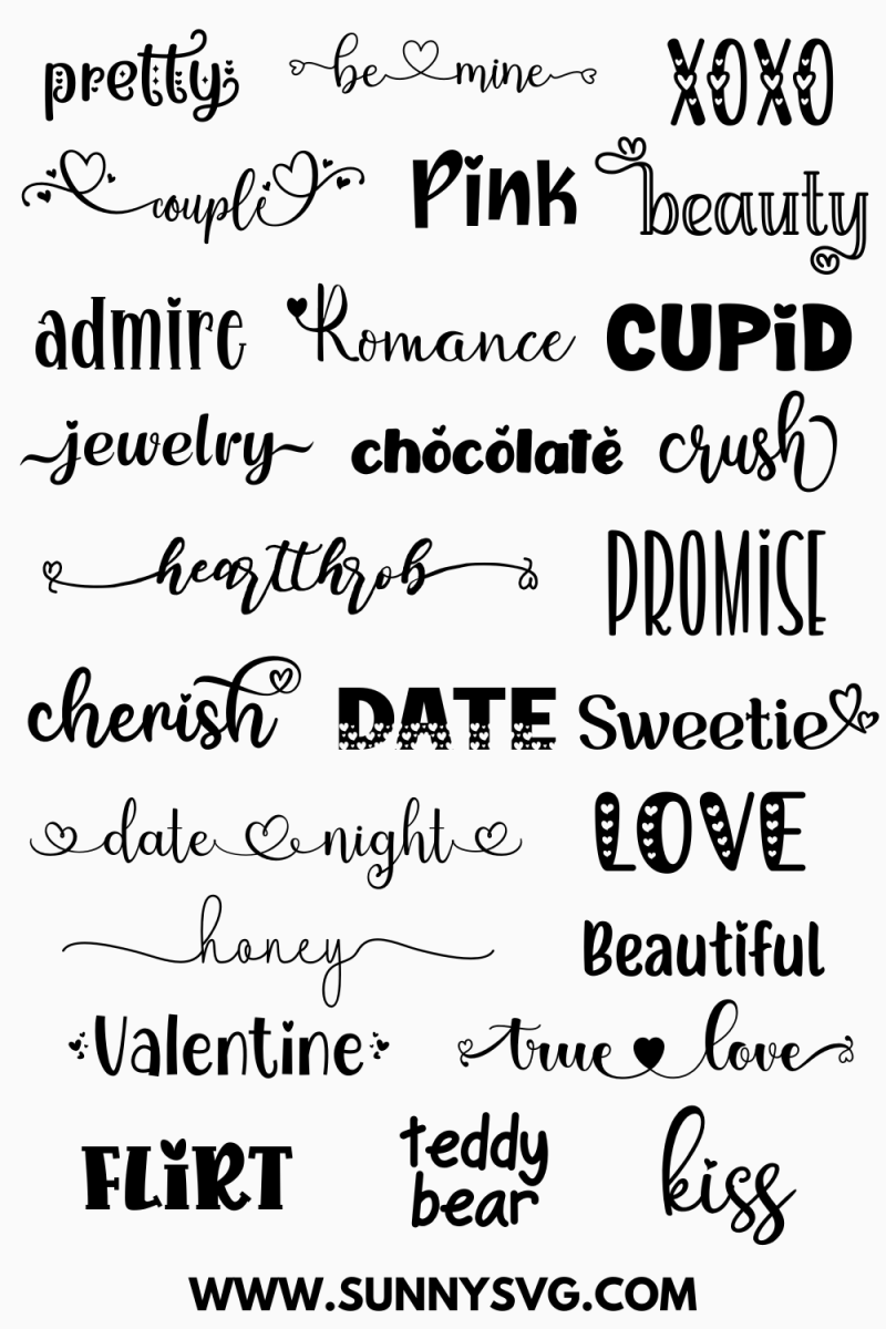 Free Valentine’s Day Fonts for Cricut - Sunny SVG